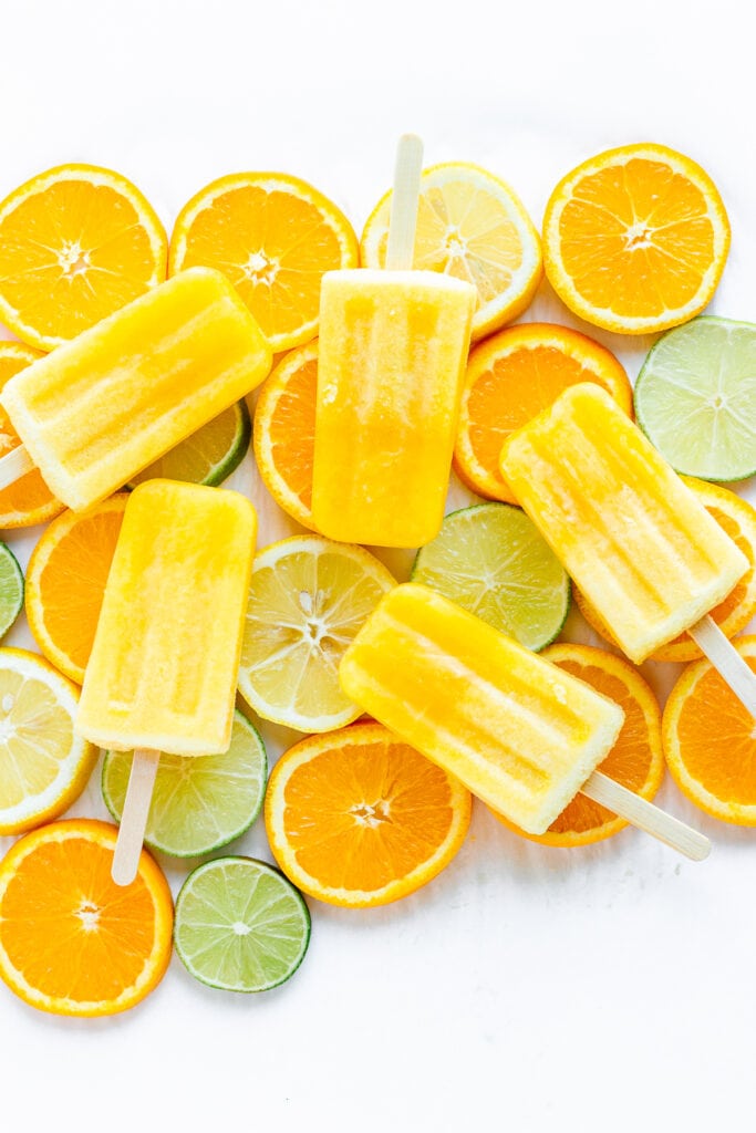 Orange Lemon Lime Popsicles (Fresh Citrus Ice Pops) | Maple + Mango