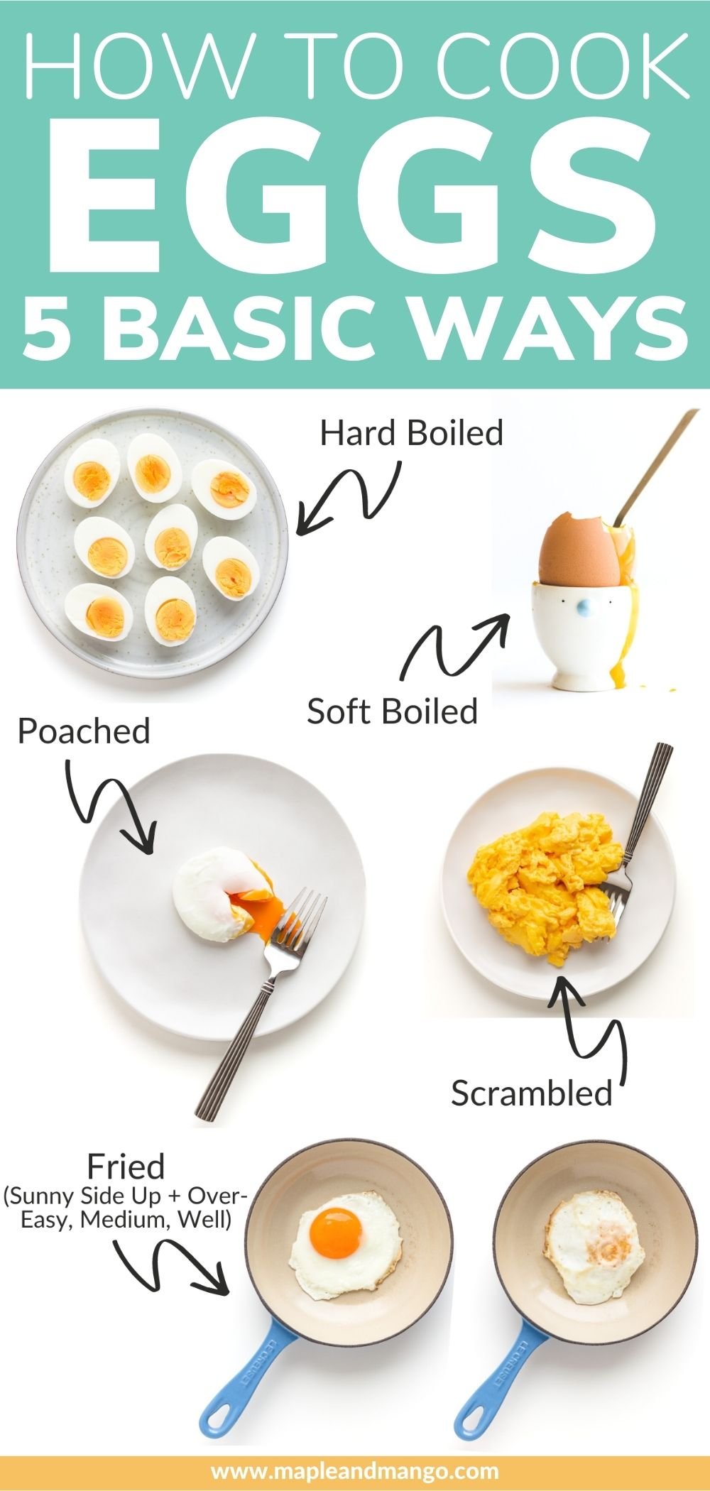 Different Ways To Cook Eggs: 5 Basics | Maple + Mango