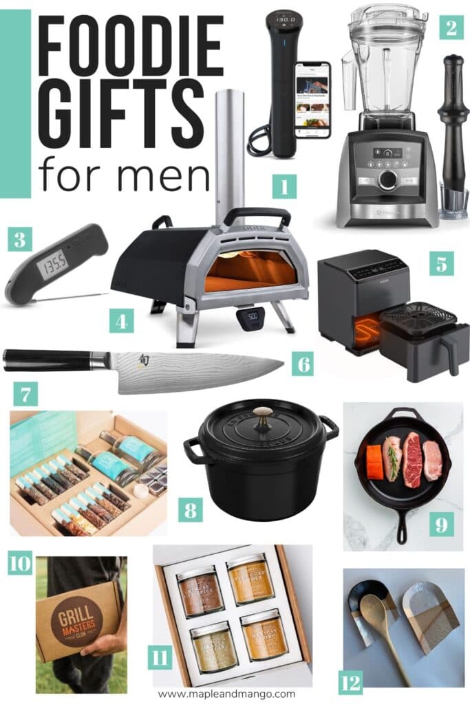 12 Foodie Gifts For Men (Gifts For Men Who Cook) | Maple + Mango