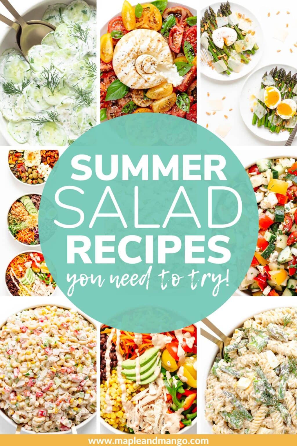 15 Easy Summer Salad Recipes That You'll Love | Maple + Mango