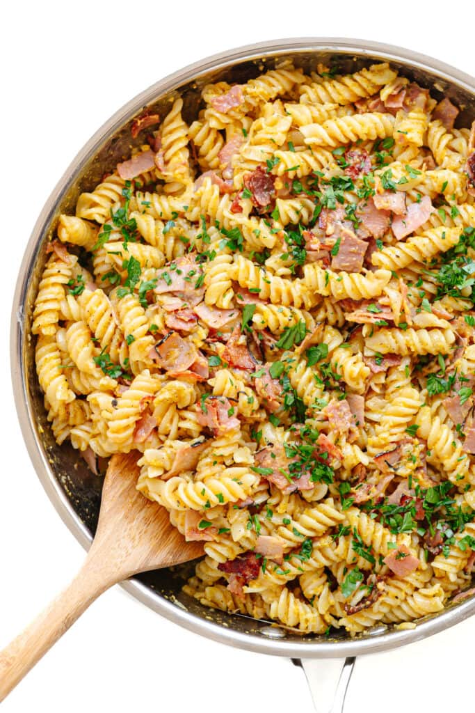 Schinkennudeln (German Ham and Egg Pasta) | Maple + Mango