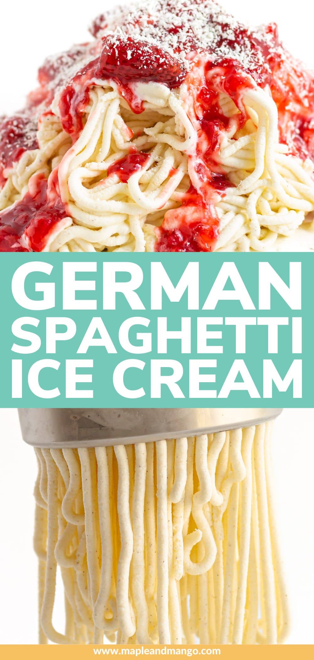 Spaghetti-Eis (German Spaghetti Ice Cream) | Maple + Mango