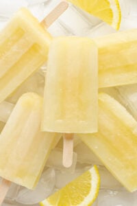 Lemonade Popsicles (Homemade Lemon Popsicles) | Maple + Mango