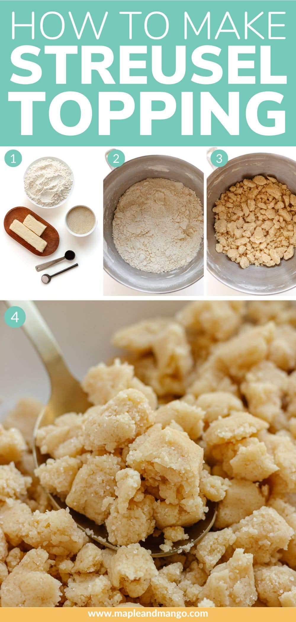 Butter Streusel Topping (Buttery Cookie-Like Crumble Topping) | Maple ...