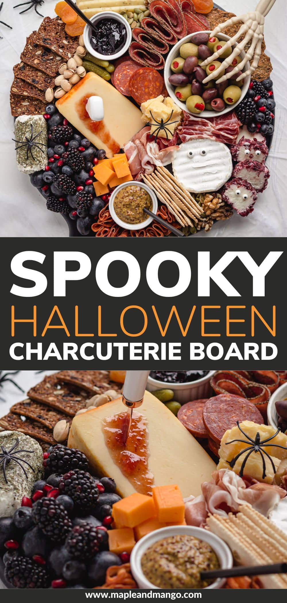 Spooky Halloween Charcuterie Board | Maple + Mango