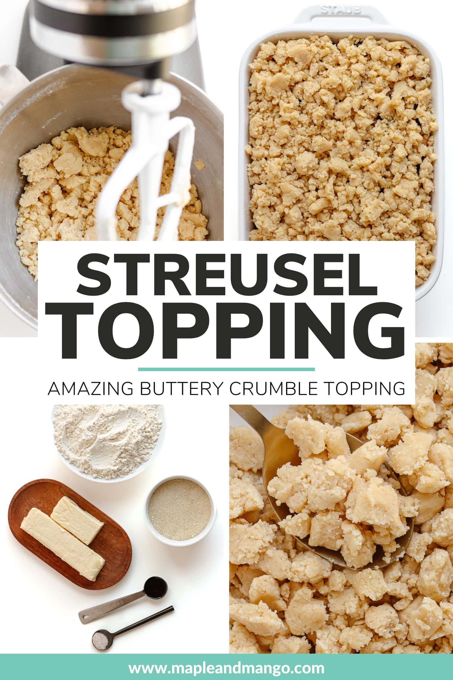 Butter Streusel Topping (Buttery Cookie-Like Crumble Topping) | Maple ...