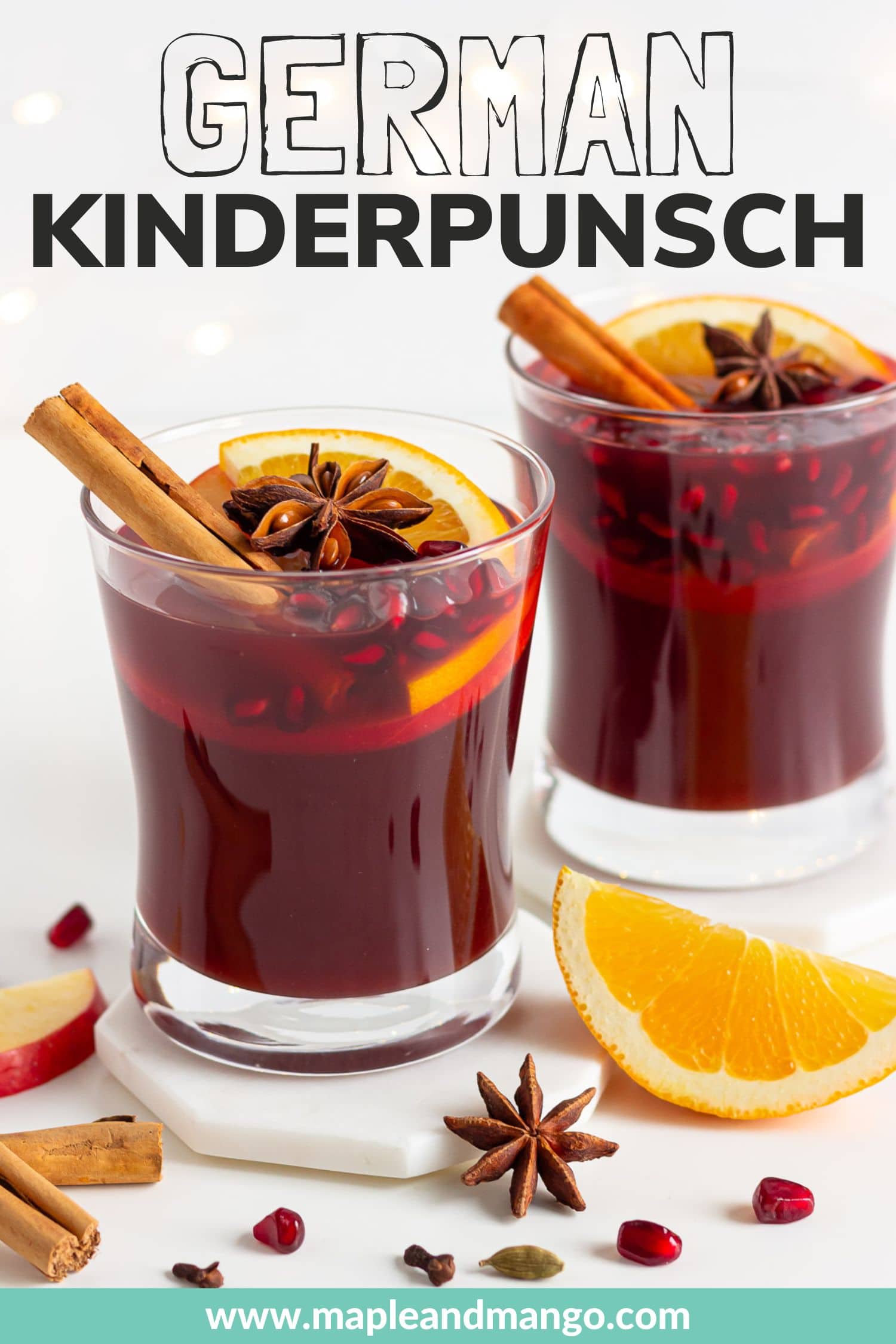 Non Alcoholic Mulled Wine (Kinderpunsch) | Maple + Mango