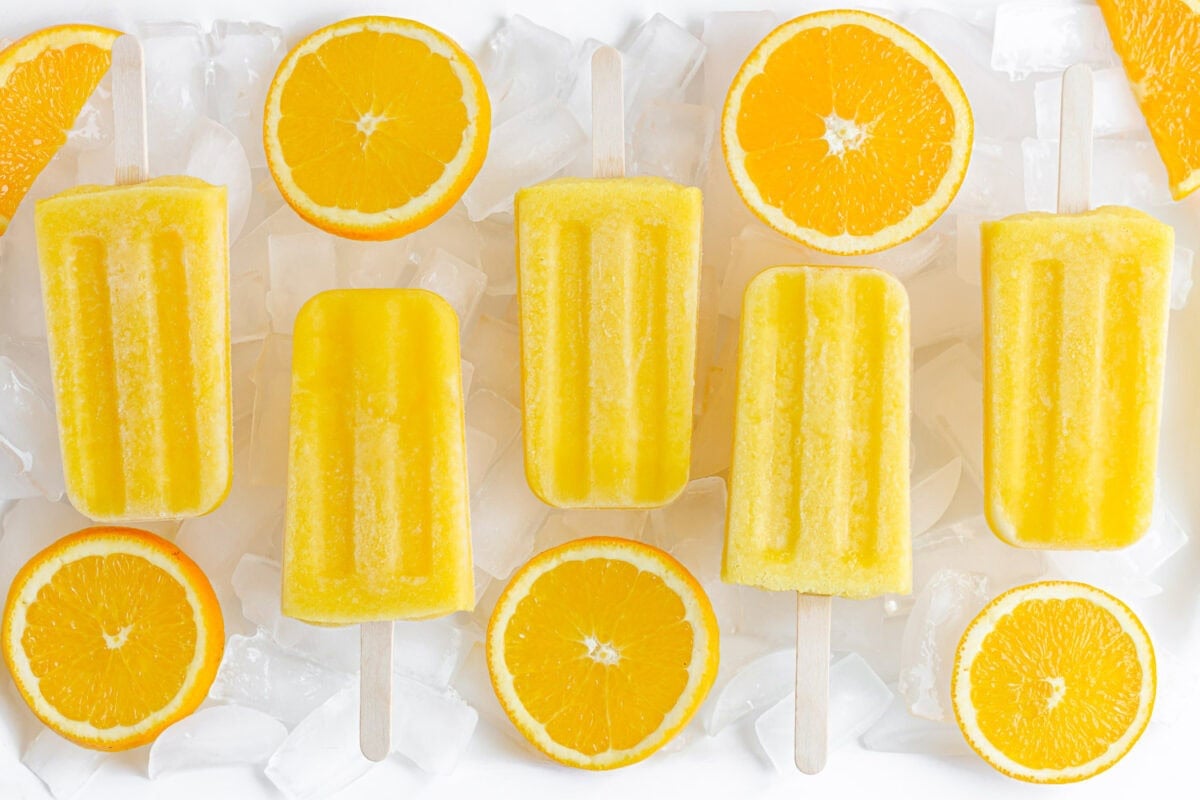 Orange Popsicles | Maple + Mango