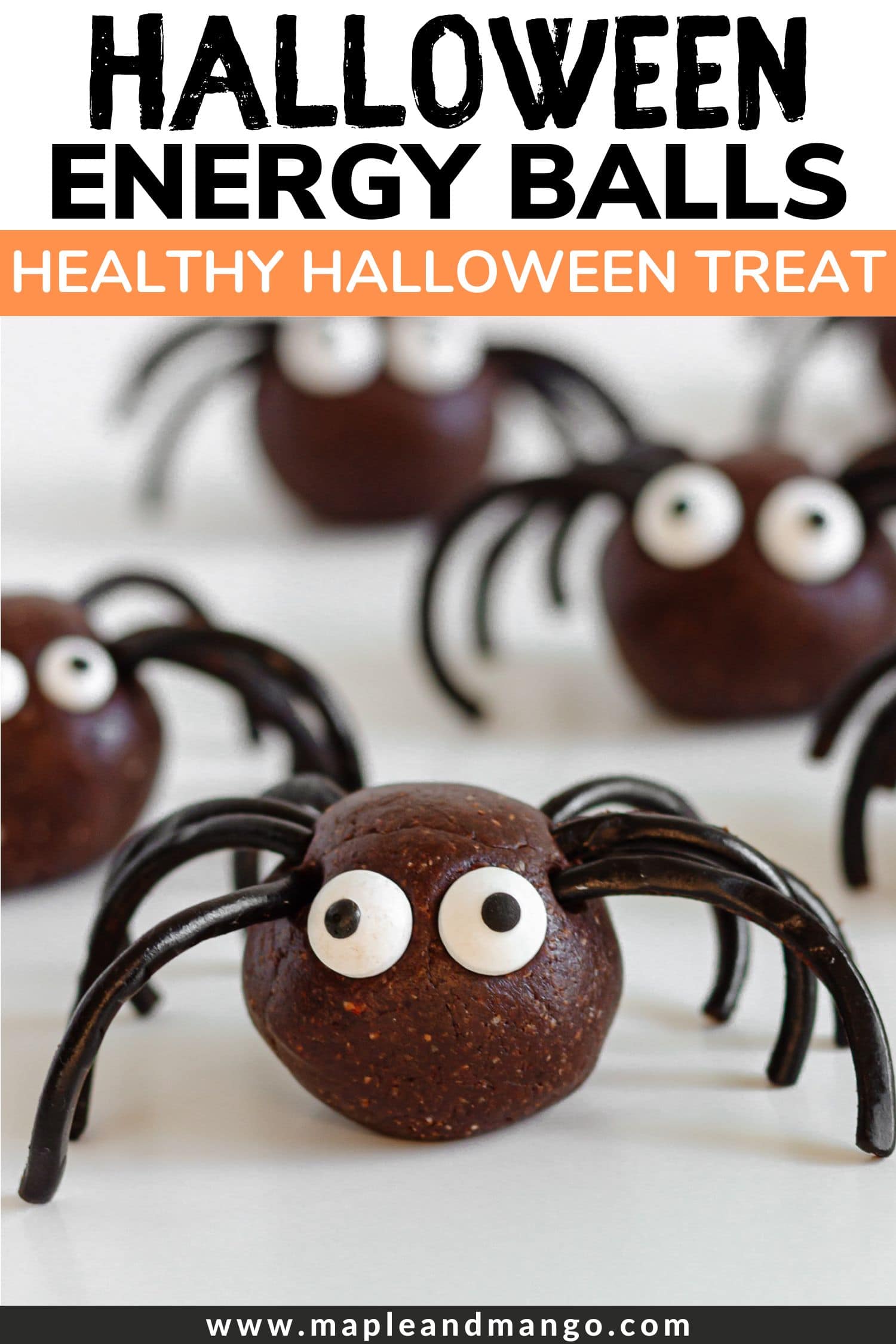 Halloween Spider Energy Balls | Maple + Mango