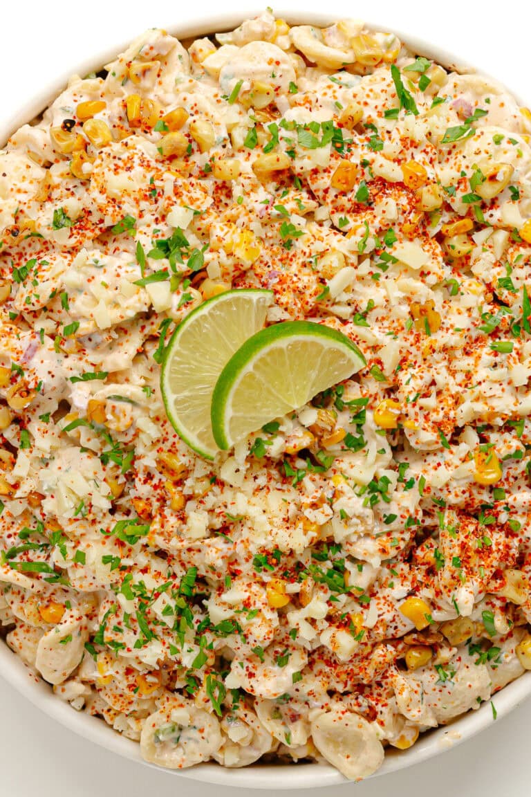 Elote Pasta Salad (Mexican Street Corn Pasta Salad) | Maple + Mango